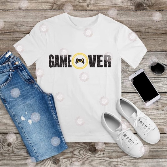 Hand Crafted | Tops | Game Over Gamer Xbox Ps5 Gaming Tee Shirt Player ...